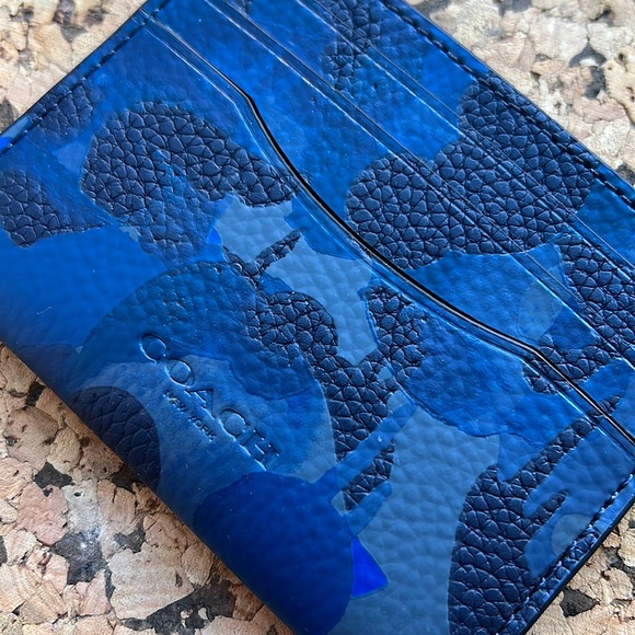 Coach | Accessories | Nwot Coach Camo Card Case Blue | Poshmark